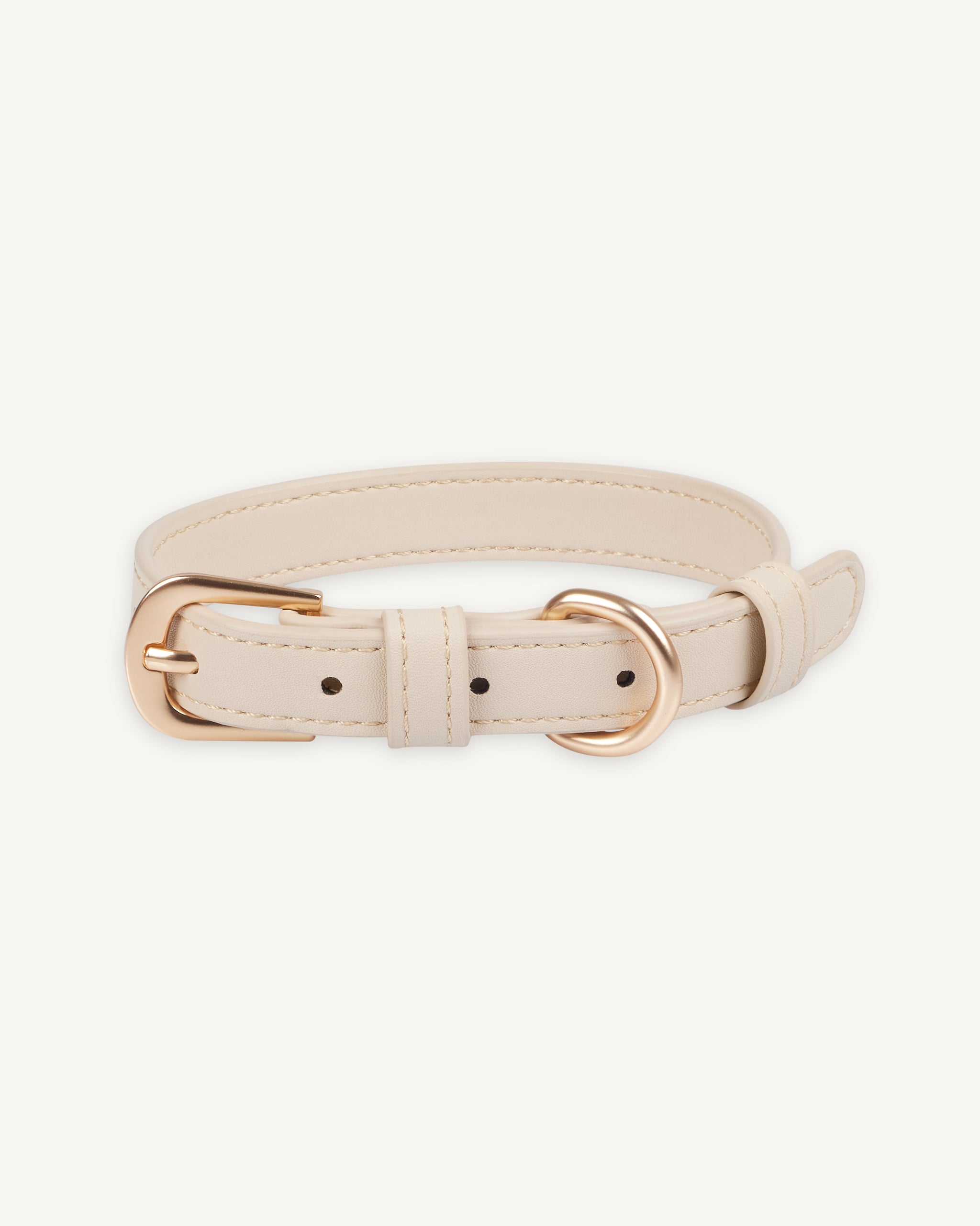 Vegan Leather Dog Collar – Vanilla Cream | MIA COOSH