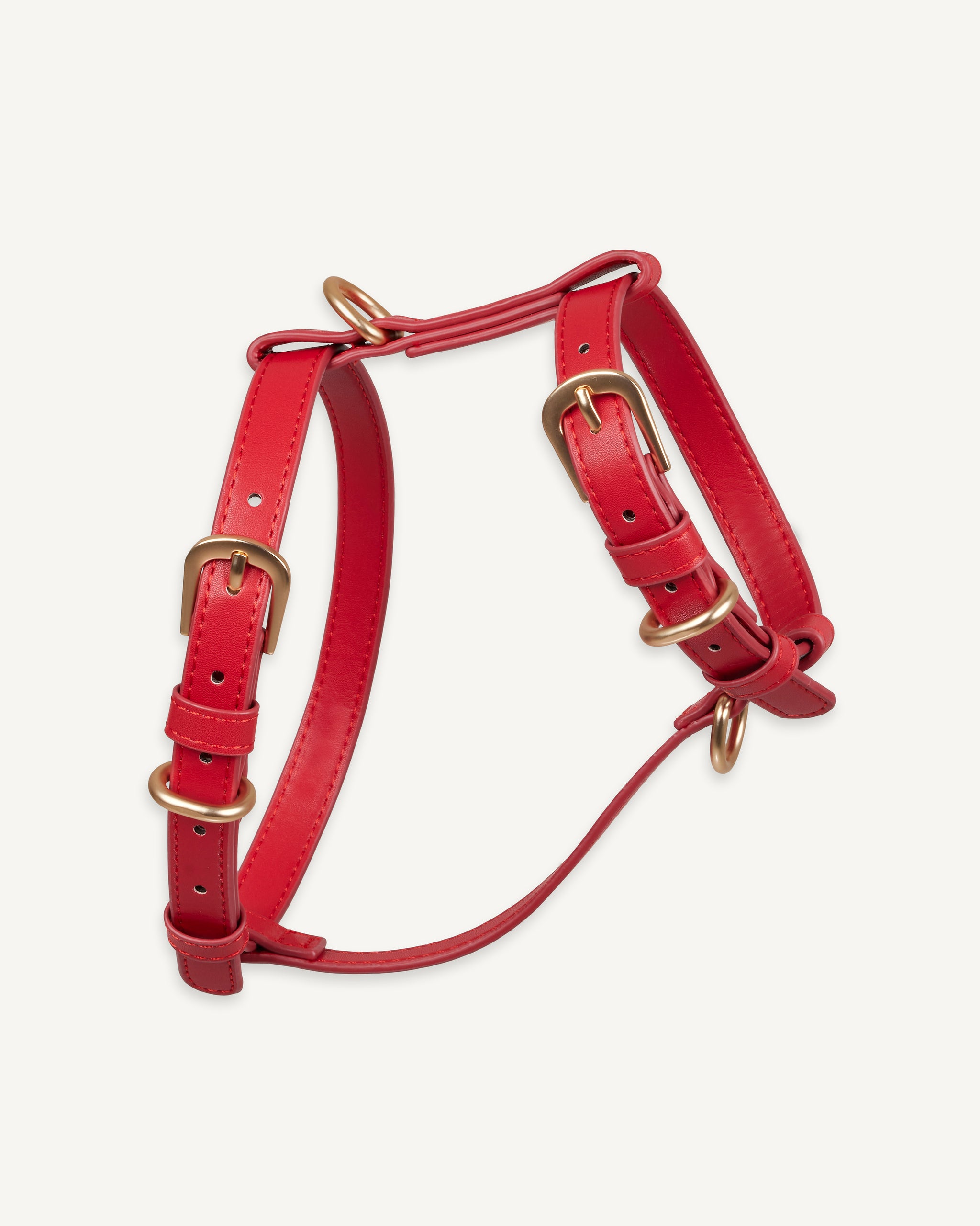 Vegan Leather Dog Harness – Rouge Red | MIA COOSH